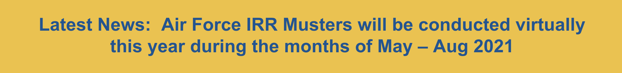 Individual Ready Reserve & Muster Info